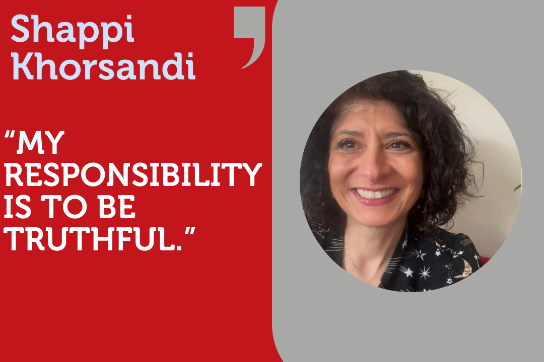 "My responsibility is to be truthful." In Conversation with Shappi Khorsandi. | Speakers Corner